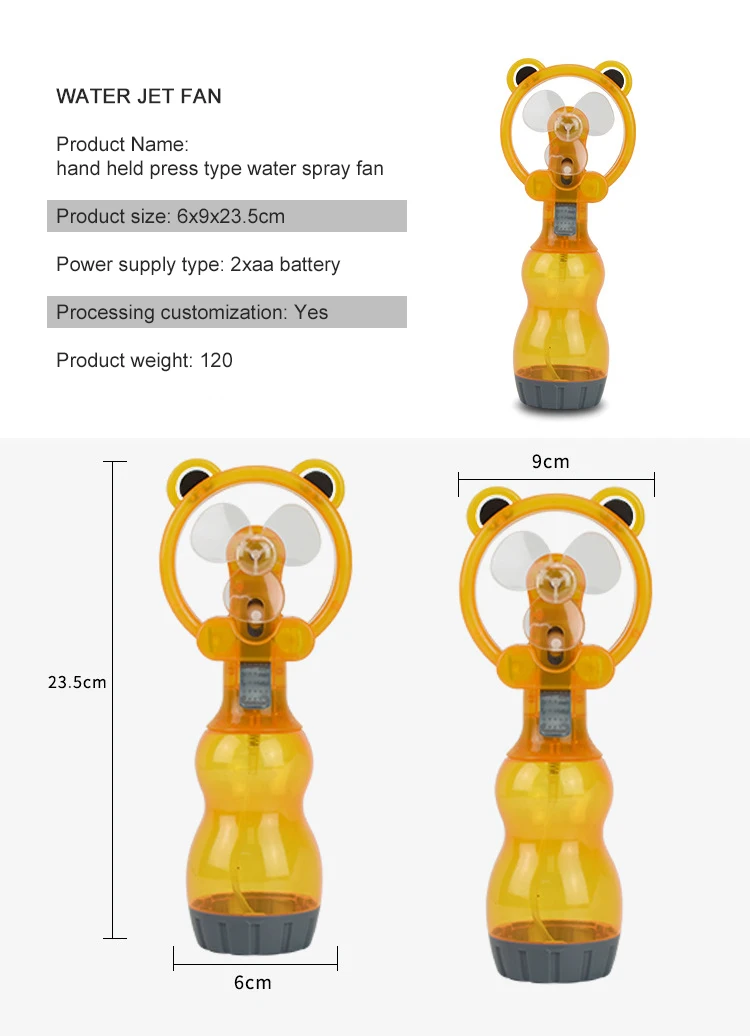 VCAN Portable Mini Fan - Cooling Mist Spray & Battery Operated