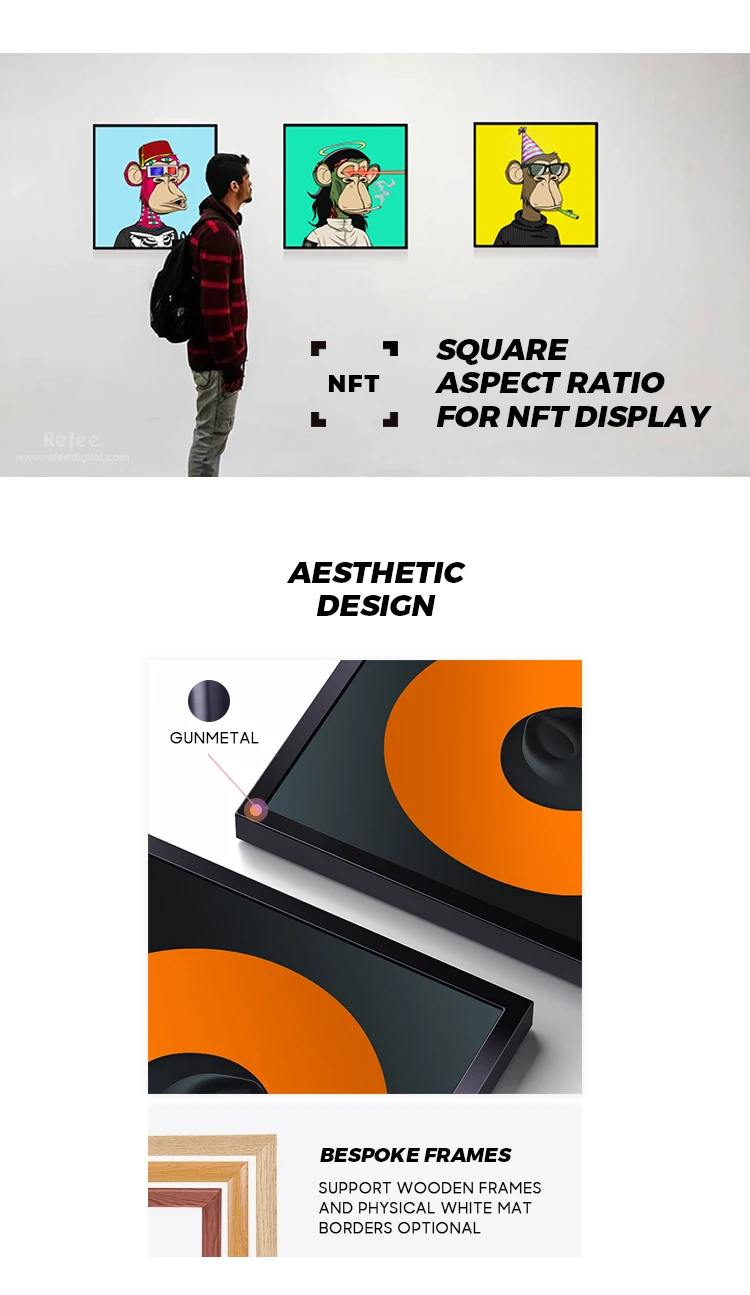 Home/Hall/Hotel Decoration NFT Digital Frame Advertising Player Video ...