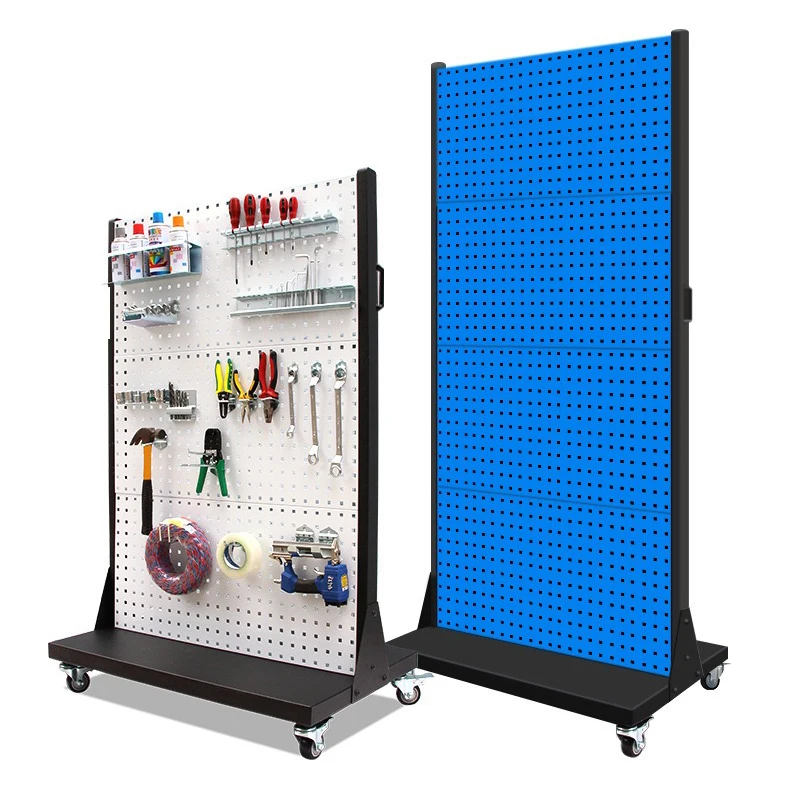 Customizable Light Duty Metal Display Rack Workshop Tool Rack Pegboard ...