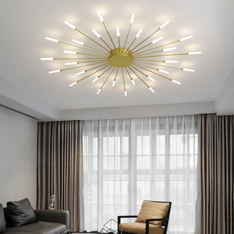 Modern Interior Lighting Acrylic Creative Firework Led Ceiling Light ...