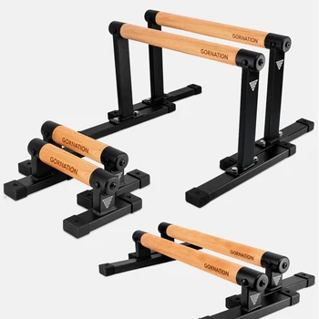 Push-up Stand Wood Pushup Bars Wooden Parallettes Push Up Handle Stands ...
