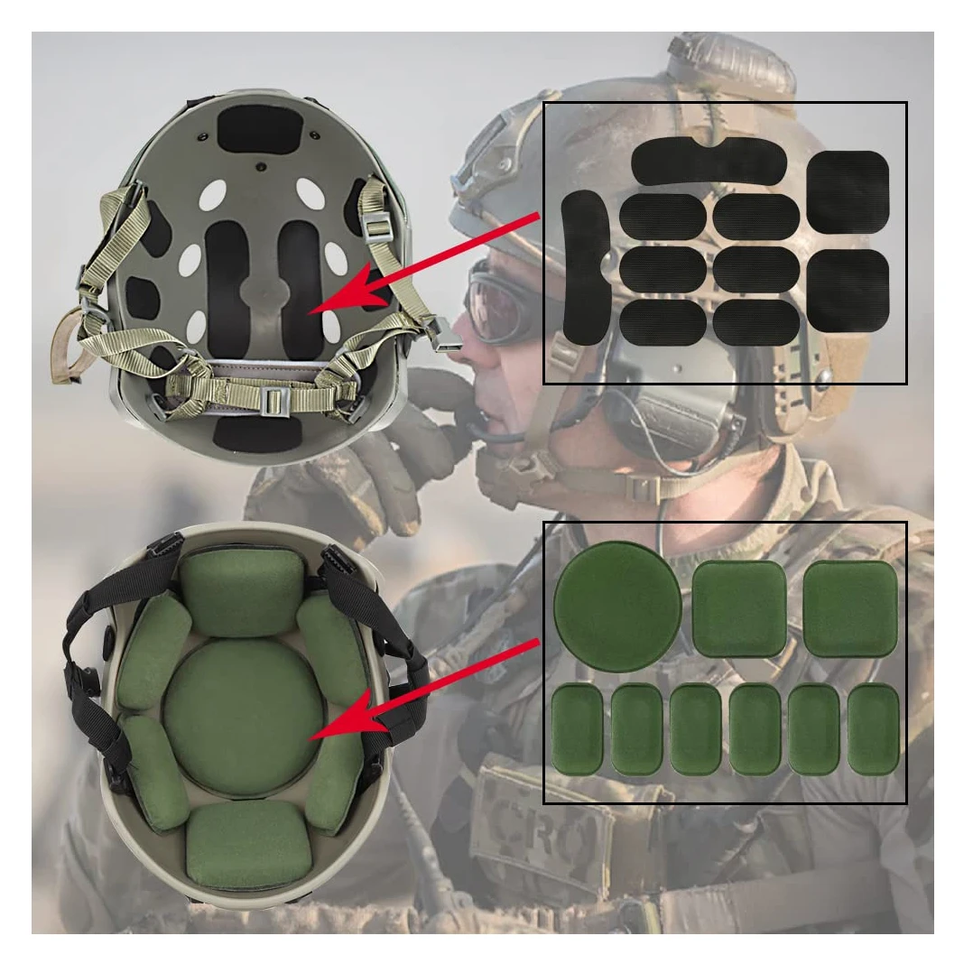 Wholesale Safety Removable Protective Adhesive Helmet Pads