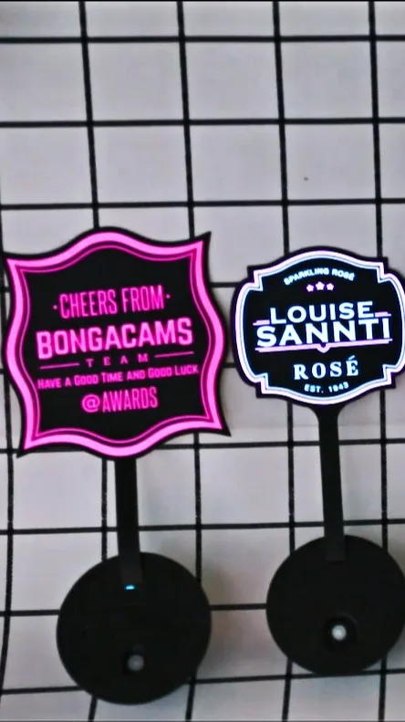 Oem Luminous Wine Bottle Sticker Glow Led Label - Buy El Luminous Led ...