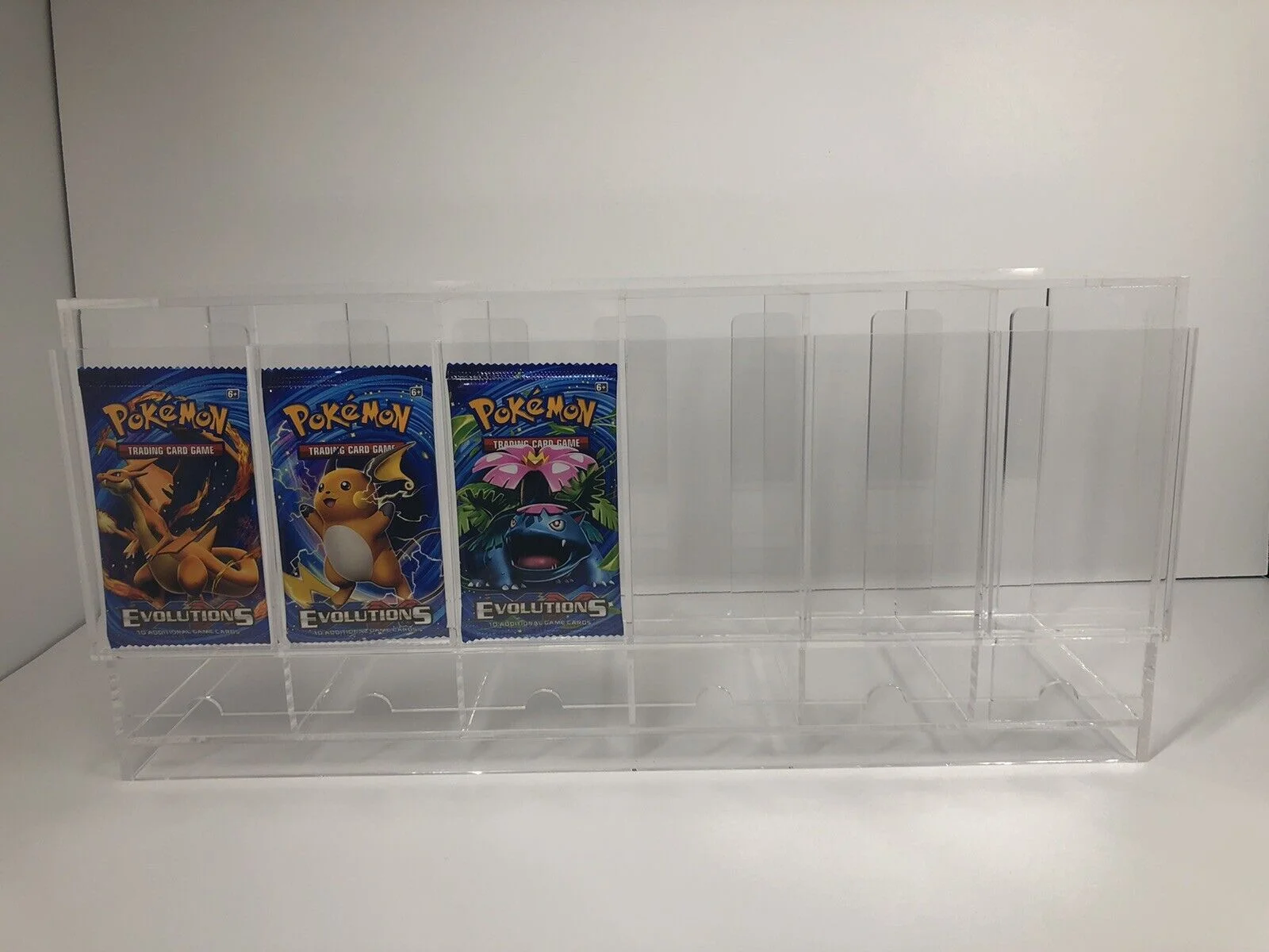 Custom 6 Slot UV Protected Acrylic Pokémon TCG Booster Pack Dispenser - OEM