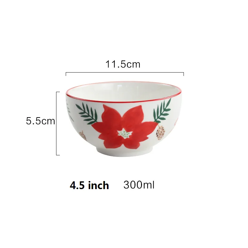Nordic Italian Style Ceramic Dinnerware - Custom Logo Red