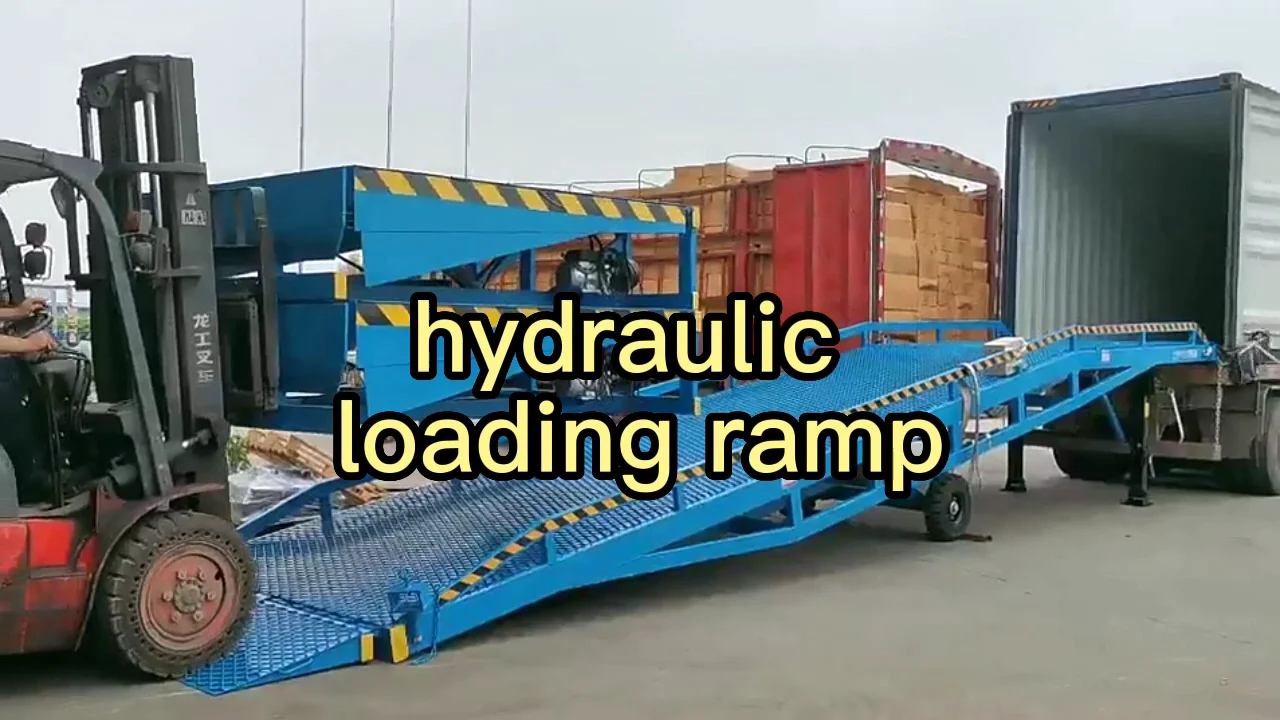 6t 1100-1800mm Height Heavy Duty Ramps Mobile Loading Dock Ramp For ...