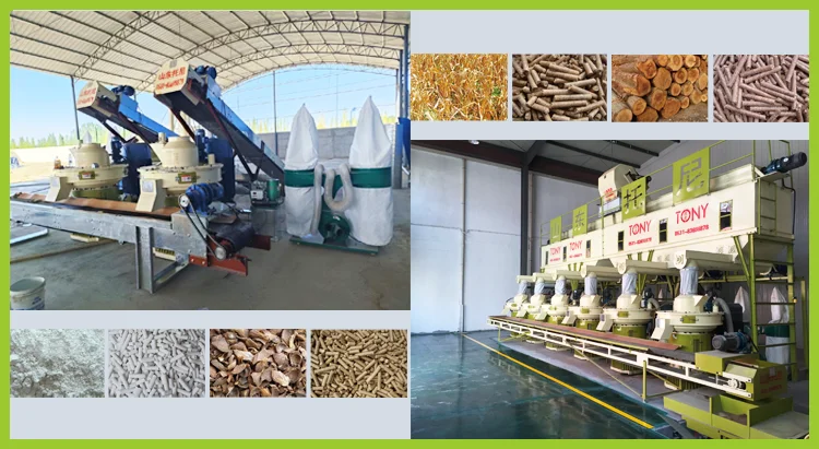 Industrial Wood Pellet Mills Biomass Sawdust Pellet Plant For Tree ...