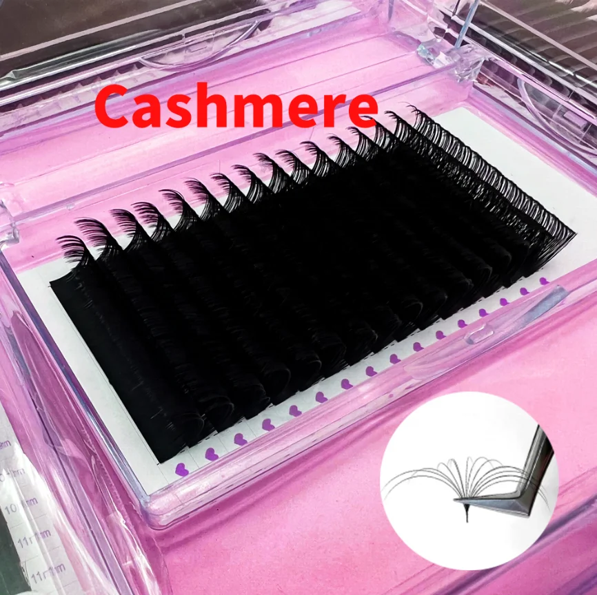 Cashmere Lash Soft Meecil Lash Silk Matte Black Mink Individual Lash Trays