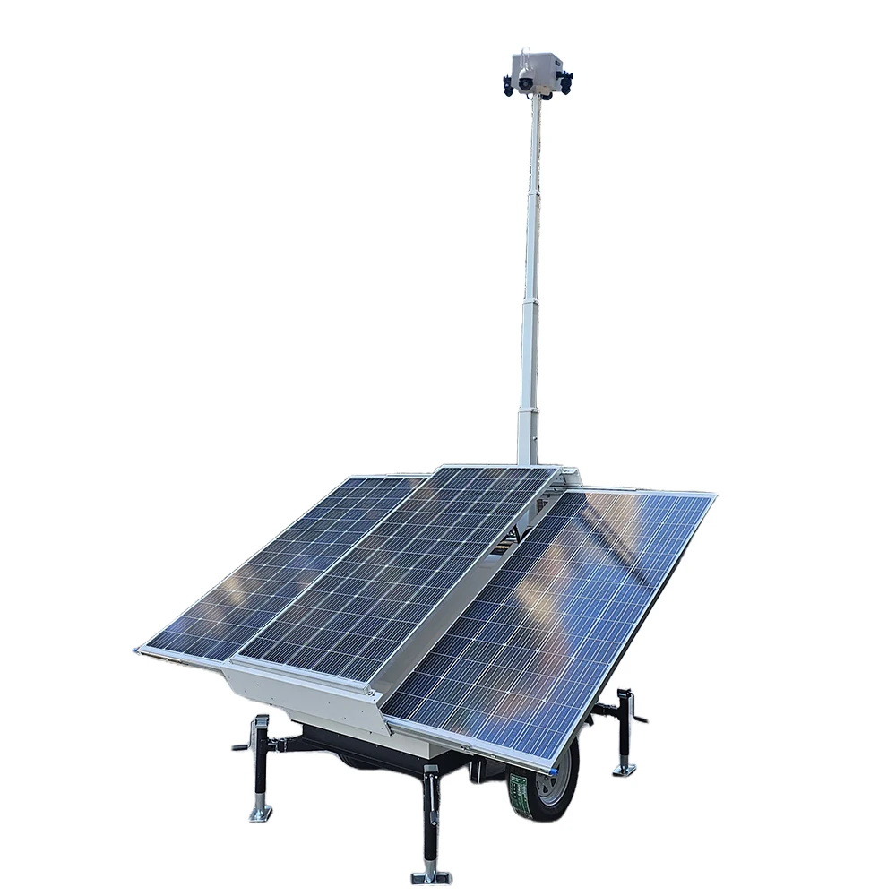 Portable Tower CCTV Digital Camera Mobile Solar Trailer