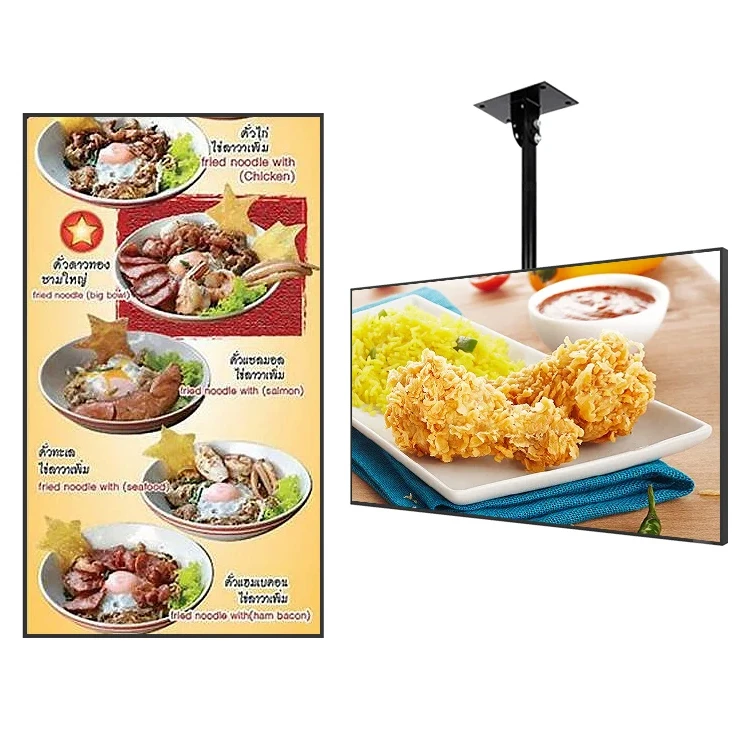 Kfc Fast Food Cafe Menu Board Display Illuminated Lcd Menu Backlit ...