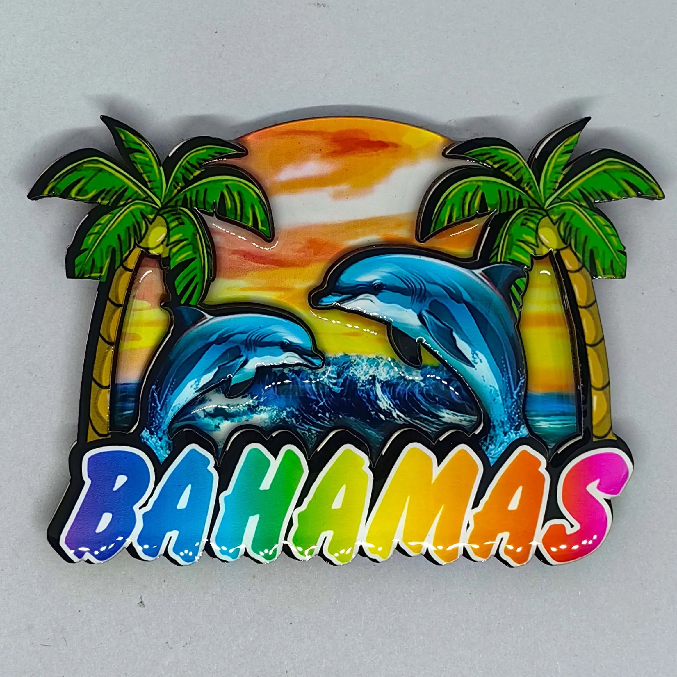 Custom Design Nassau Bahamas Fridge Magnet - Ocean Style