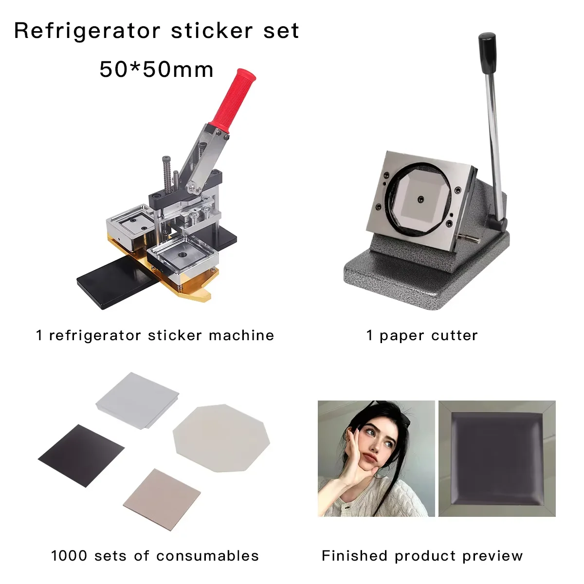 Five Models 50/60/80 Custom Fridge Magnet Making Machine Photo Magnet ...