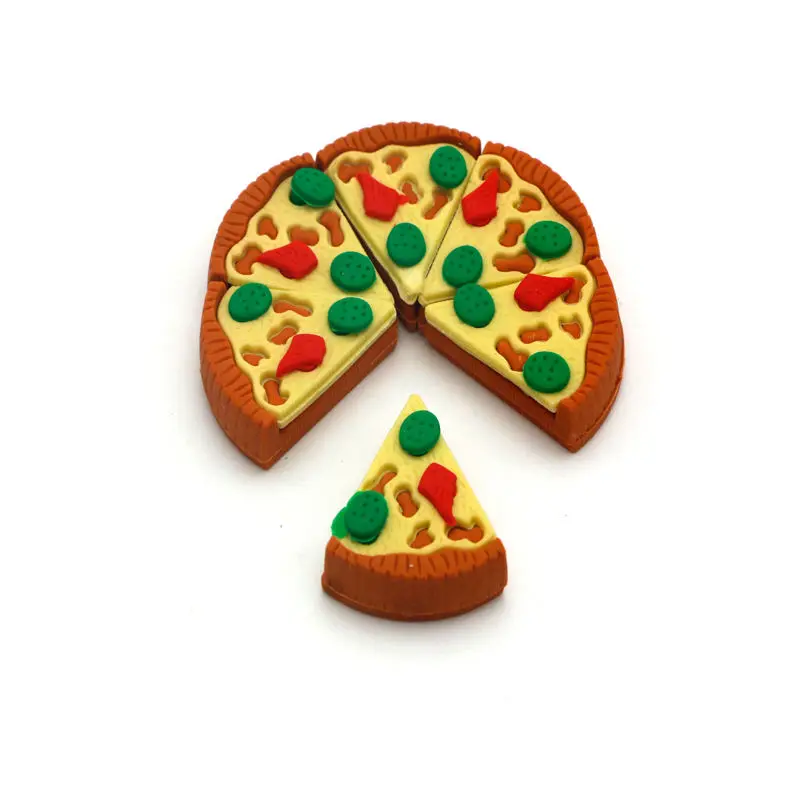Soododo XDN0027 Foods Series Gift Set 3D Pizza Shaped Pencil Eraser ...