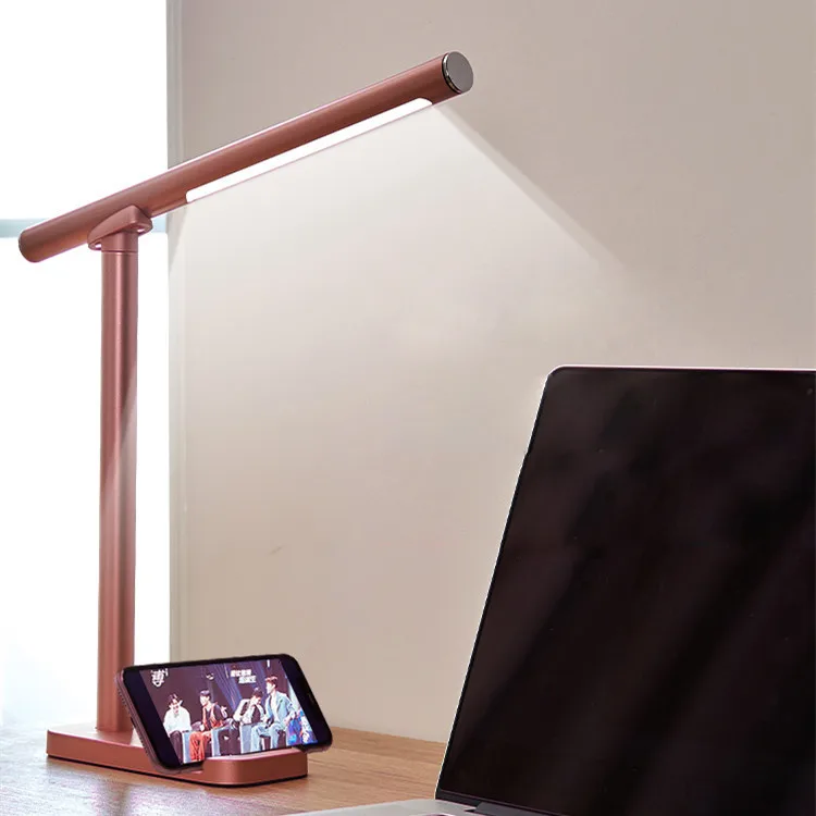 New Design Creative Magnetic Suction Removable Rechargeable LED Desk Lamp Mobile Phone Wireless Charging Table Lamp