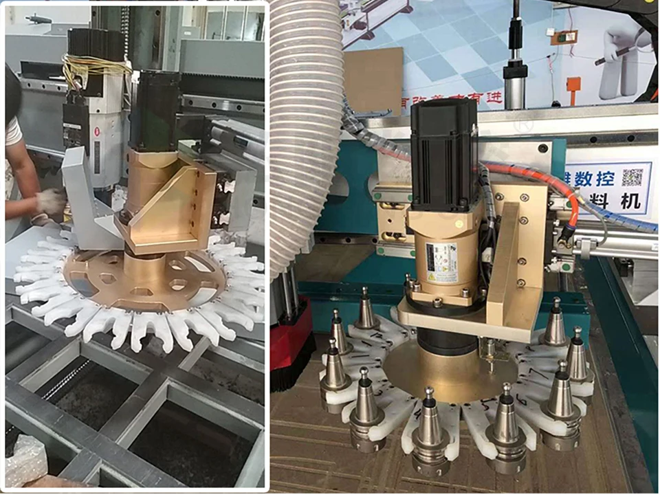 Cnc Iso20 Iso30 Bt30 Bt40 Gripper Clamping Rotary Magazine Automatic ...