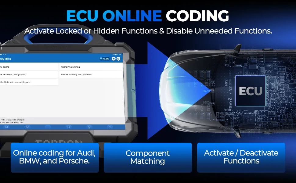 TOPDON Phoenix Max Full System Automotive Diagnostic Scanner Ecu Programer Programming Tool Car ...