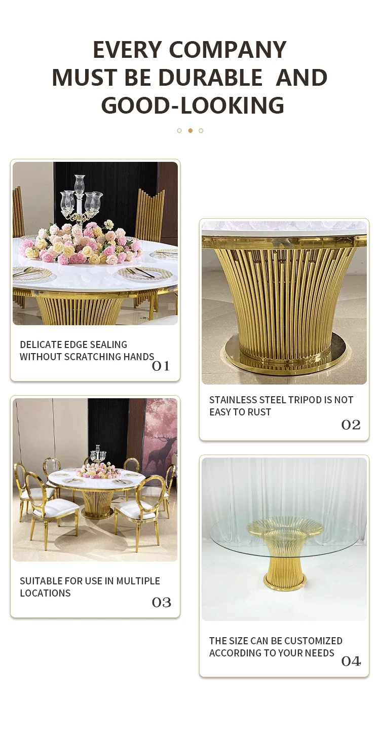 Luxury Furniture Event Banquet Transparent Glass Stainless Steel White ...