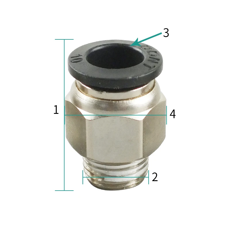 Pneumatic Joint M5 External Thread - Leak Proof & Durable