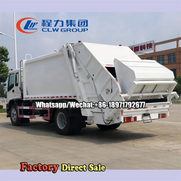 Japan Isuzu Compressor Garbage Compactor Waste Disposal Collection ...