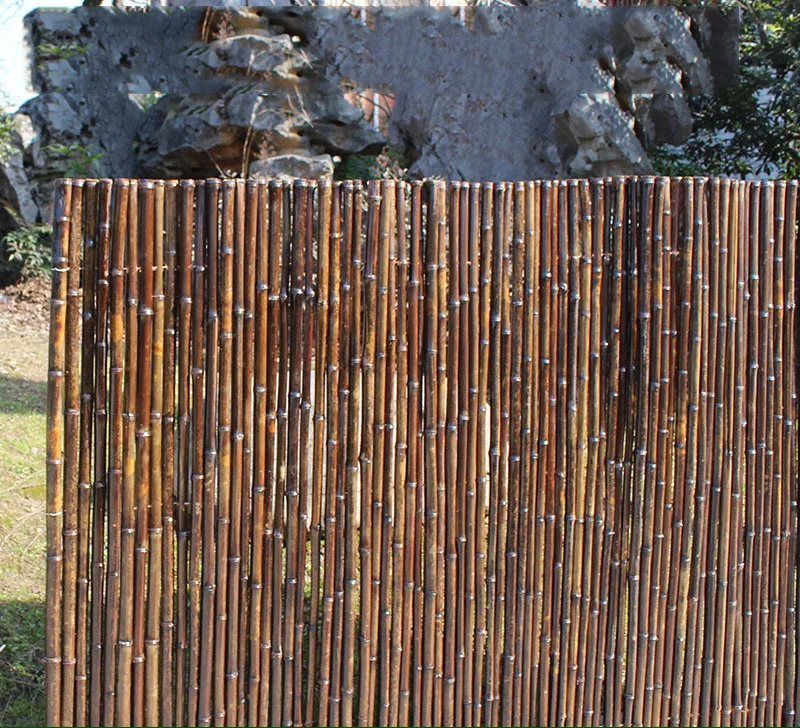 Eco-Friendly Smoked Bamboo Fence Panels Rolls for Outdoor Fencing
