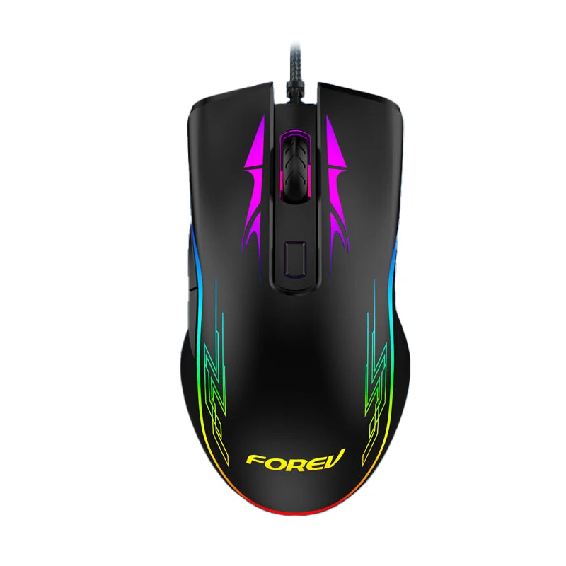 Mechanical Rgb Gaming Mouse Fv-q509 Wiredluminous Mouse Colorful ...