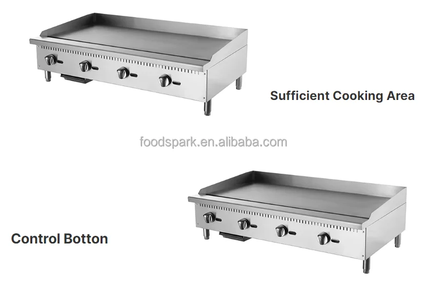 Portable Street Food Griddle and Fryer Combination Machine Commercial ...