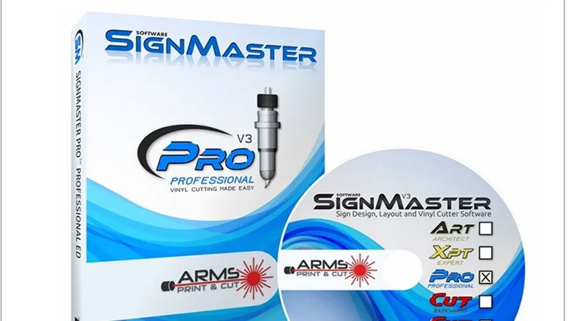 Vinyl Cutting Software Arms Cut Signmaster Pro V3.5 For Cutting Plotter ...