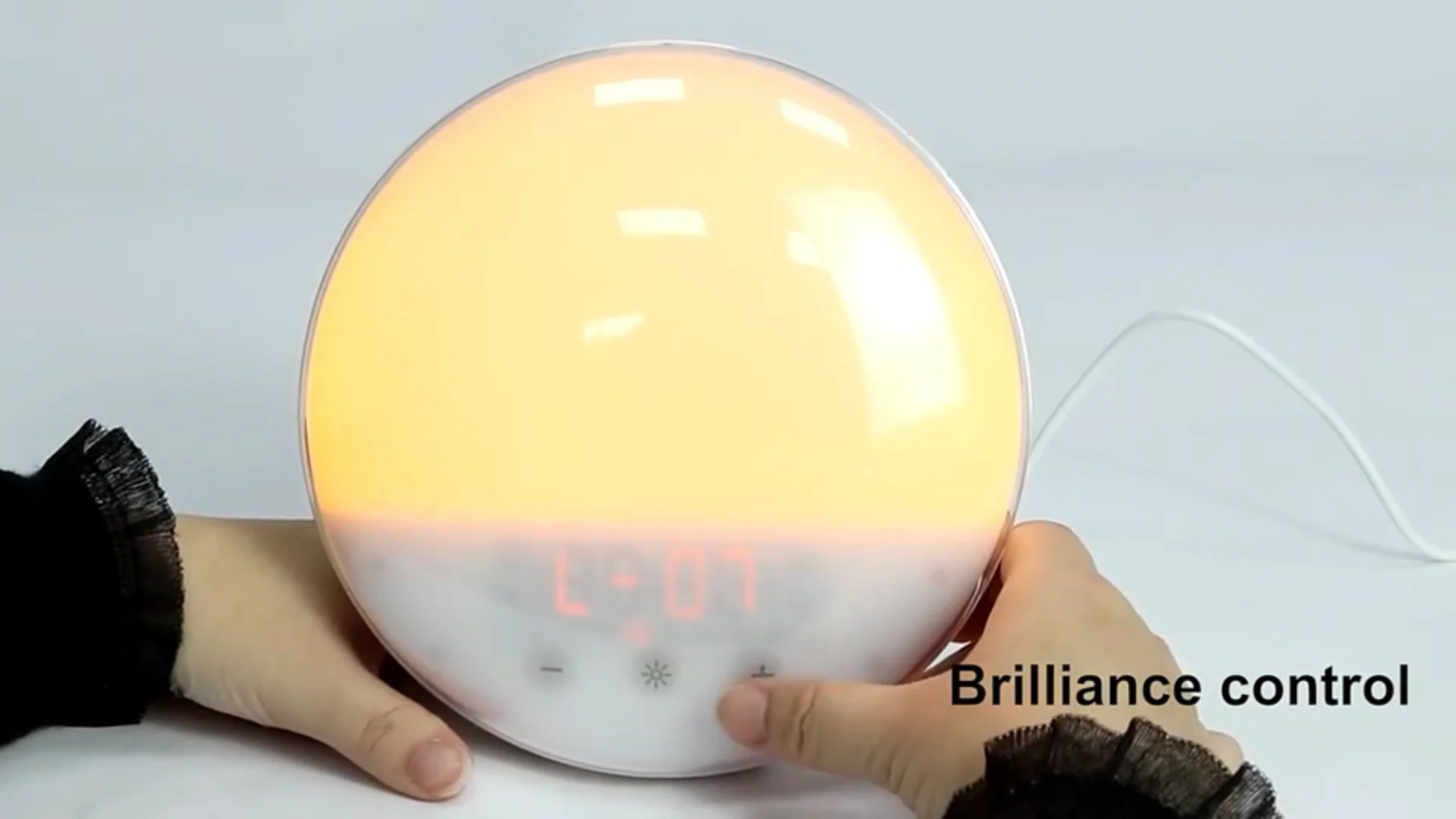 Night Alarm Wake Up Table Wake-up Light Sunset Simulation Led Clock ...