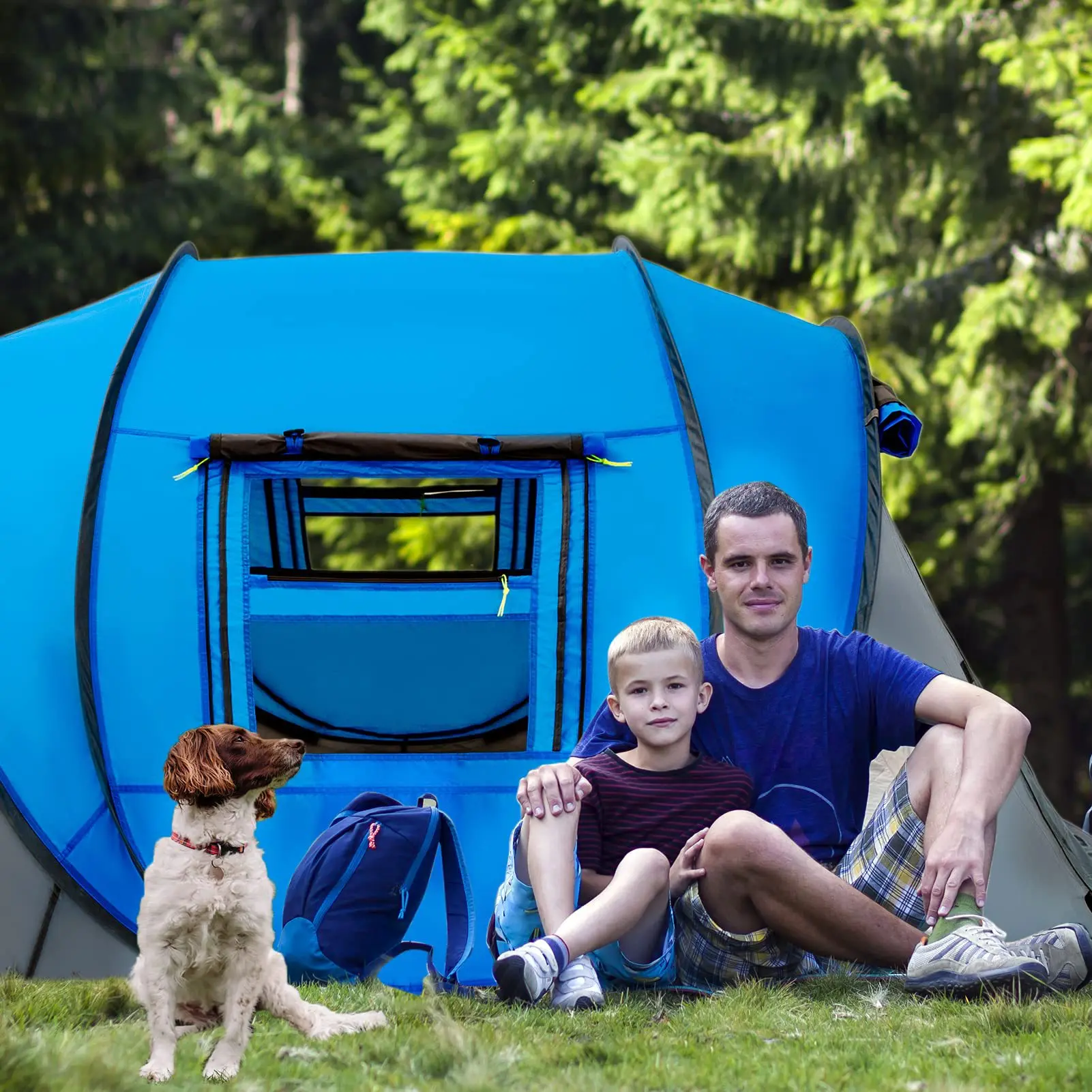 2-4 Person Outdoor Instant Quick Open Pop Up Automatic Camping Tent ...