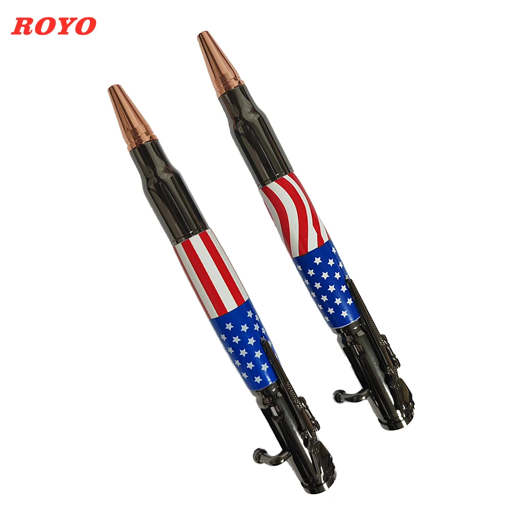 Custom Logo Bullet Shaped Bolt Action Pen - Novelty Gift