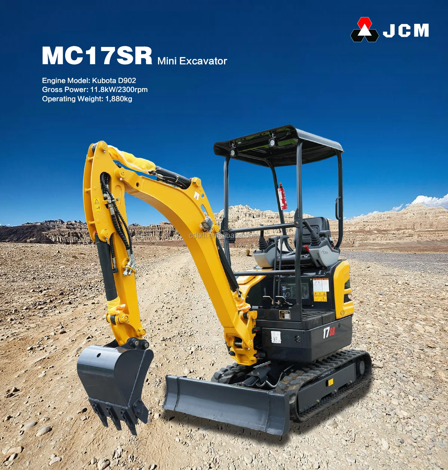 Shantui Jcm Mc17 1.8ton Epa Mini Excavator Hydraulic Crawler Small ...