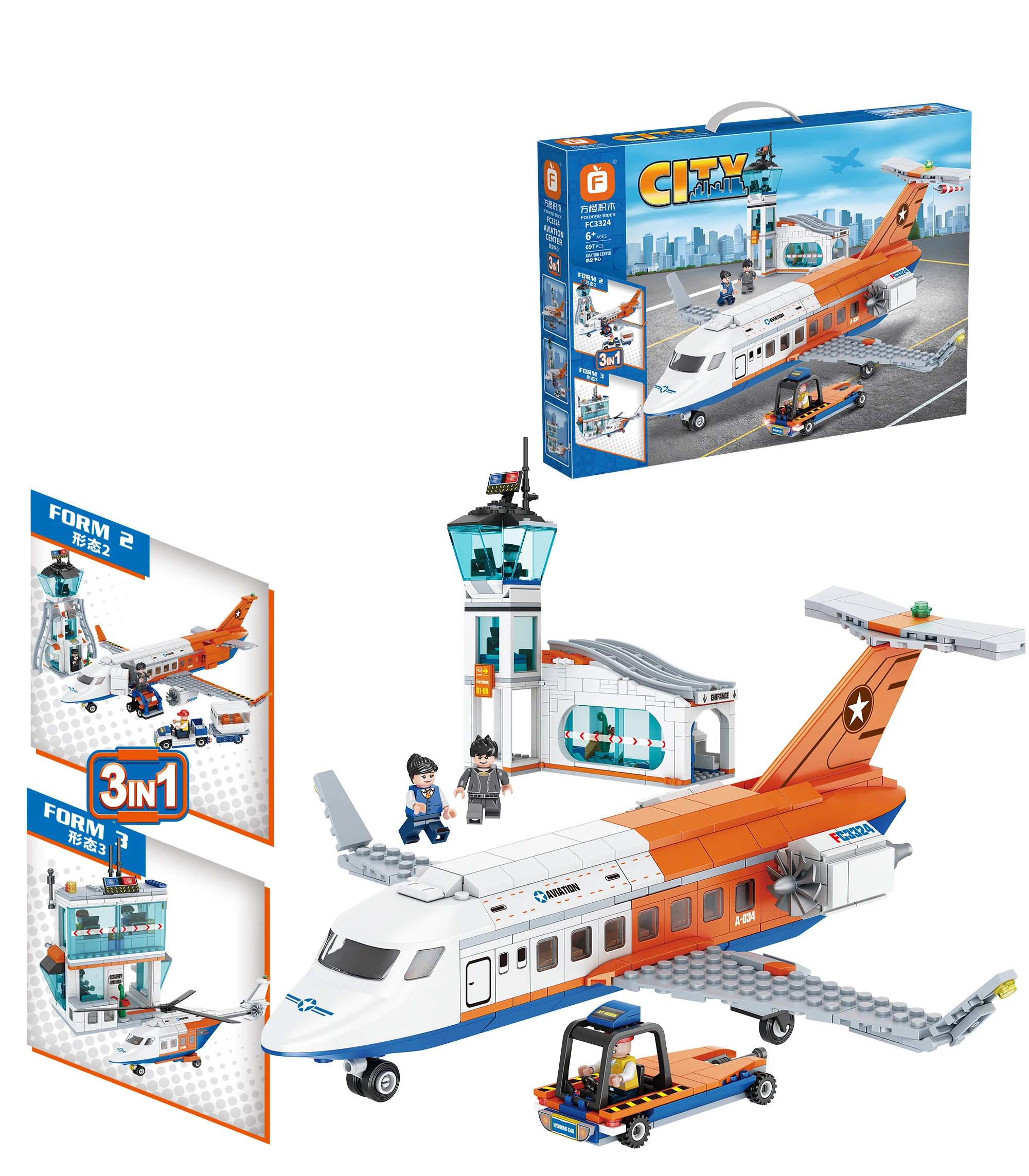 Airport Terminal Model City Building Airplane Legoed 3in1 Building ...