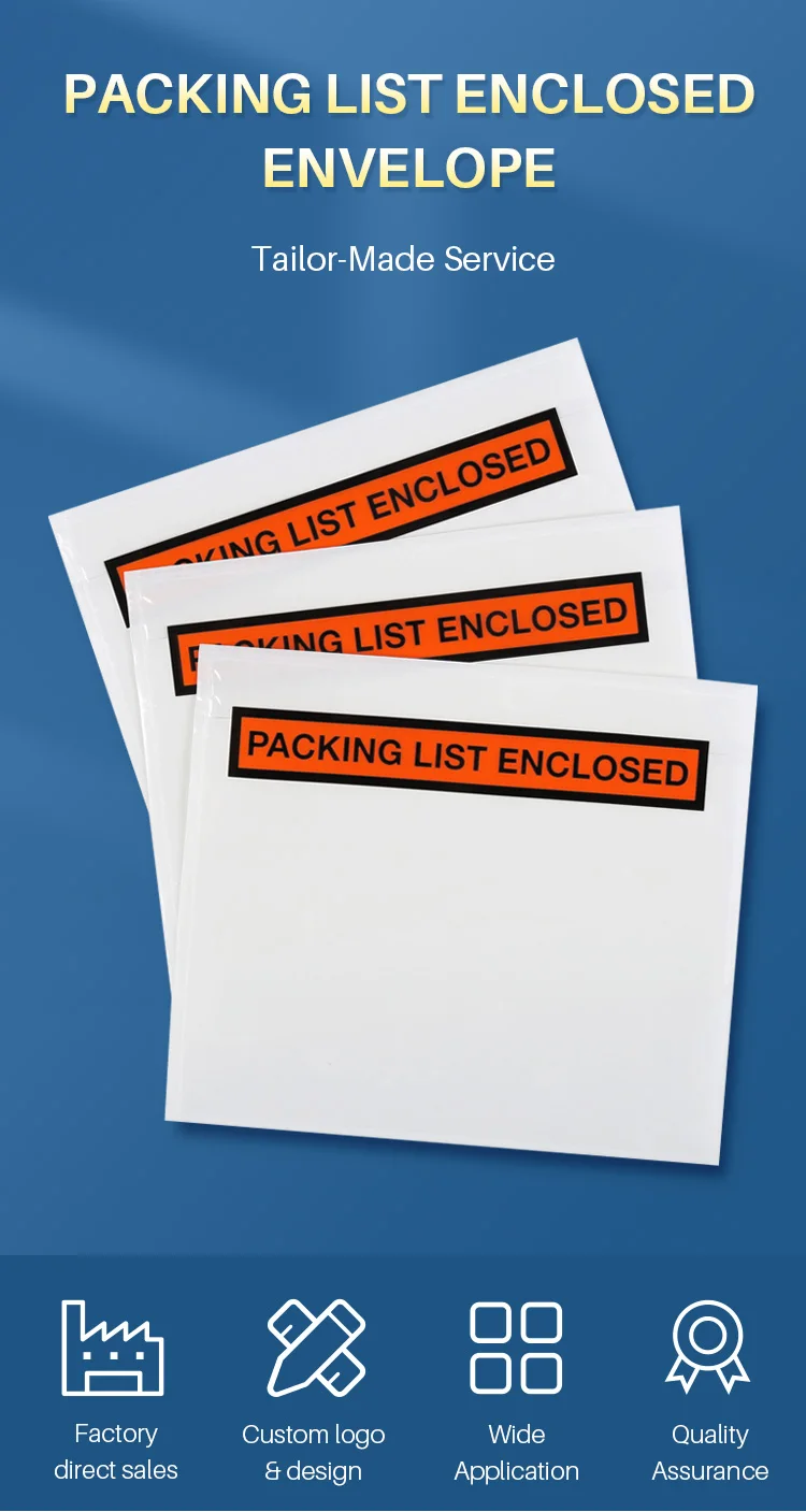 Packing List Envelope For Protecting Documents From Waterproof And Dust ...