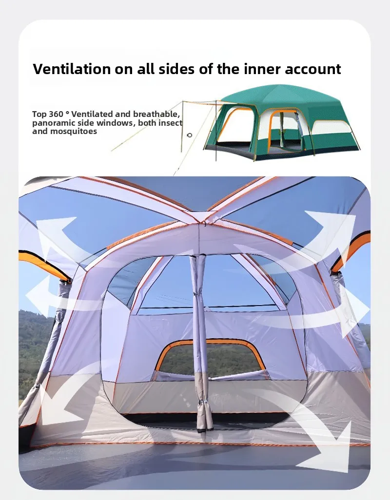 Spacious Oxford Tent - Perfect for Family Camping & Group Outings