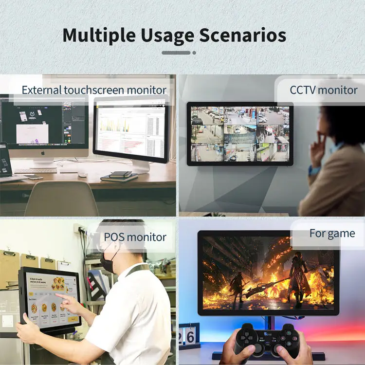 Optional Android windows VGA HD-MI 15.6 Inch Touch Panel Capacitive ...