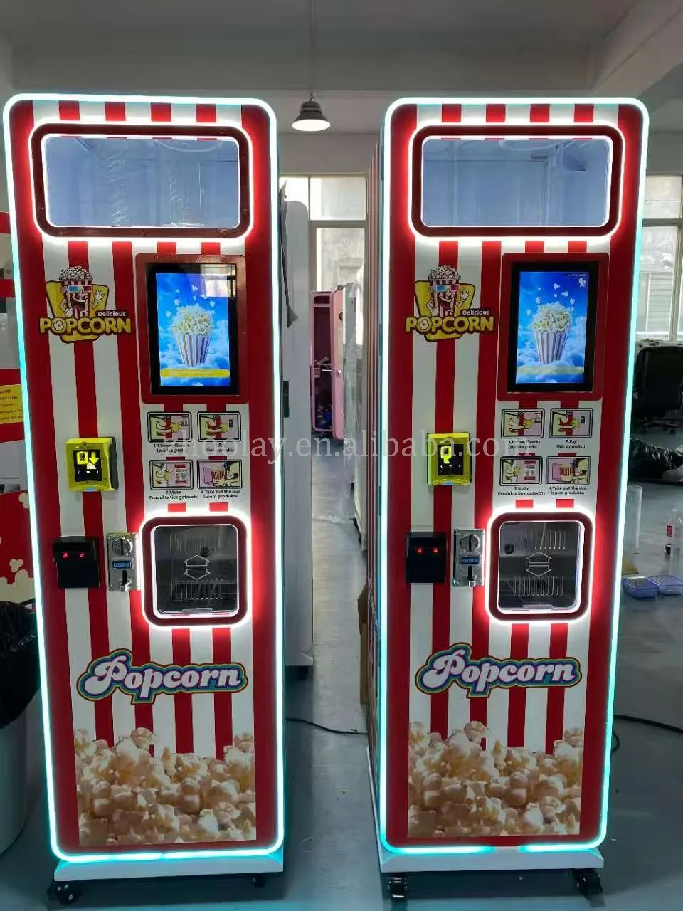 Cinemas Amusement Parks Shopping Malls Self-Service Snack Vending ...