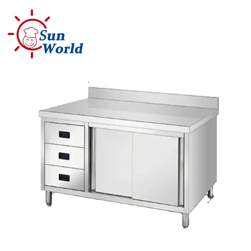 Commercial Kitchen Stainless Steel Storage Cabinet Work Bench Cabinet ...