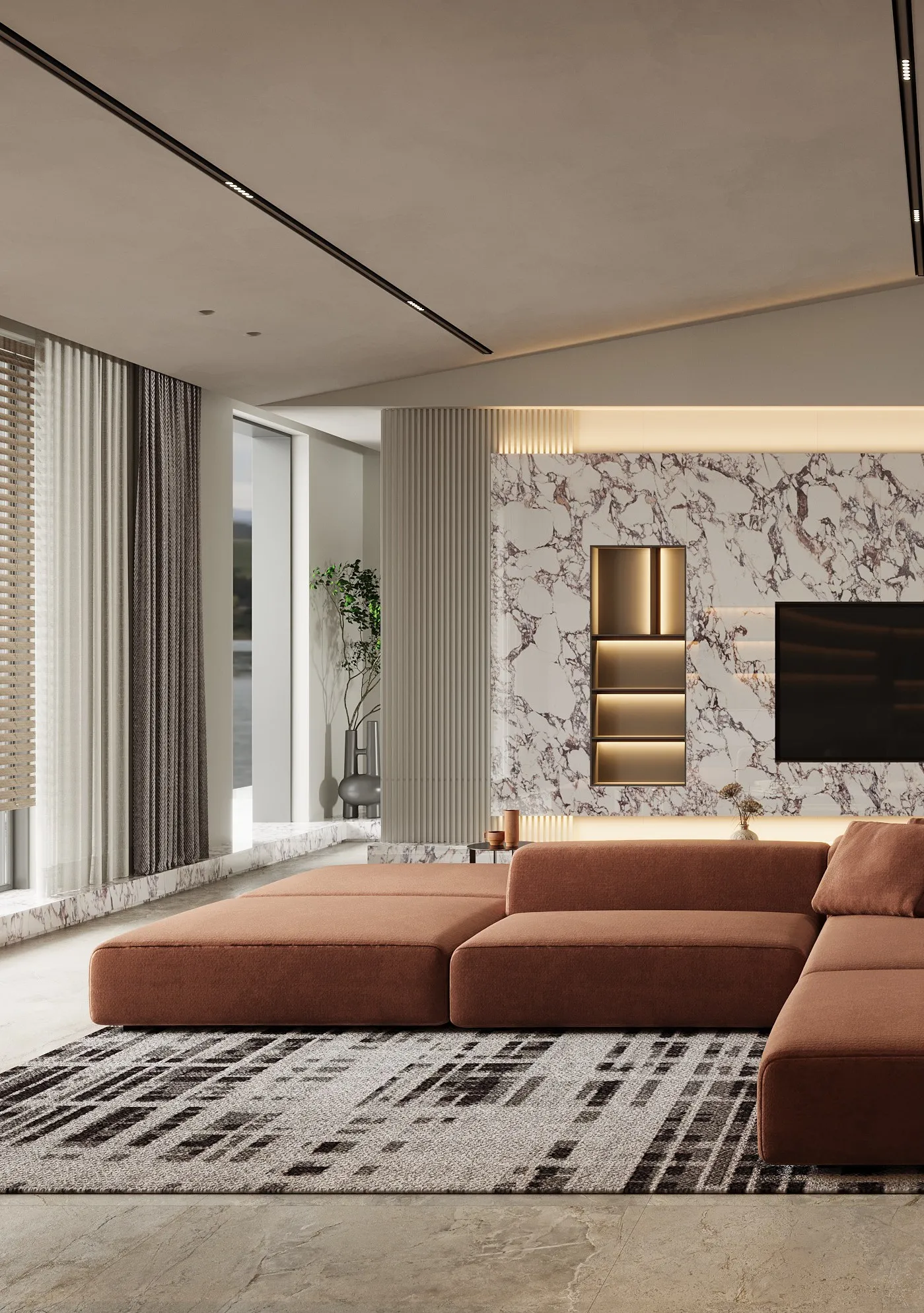 Purple Bulgari Marble Stone Calacatta Viola 1200 X 2700 X 6mm Walling ...