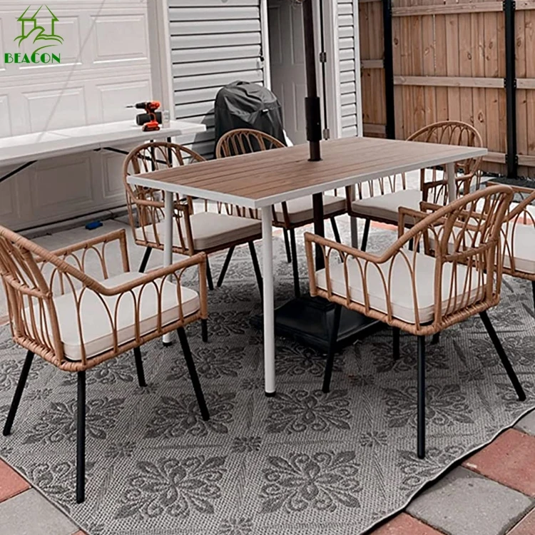 Synthetic Wicker Garden Furniture Outdoor Pe Rattan Chair Garden Cafe ...