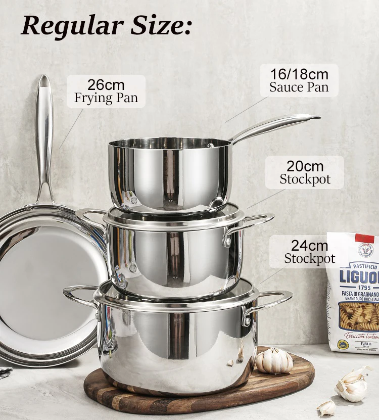 Superior Kitchenware - Triply Stainless Steel Cookware Set