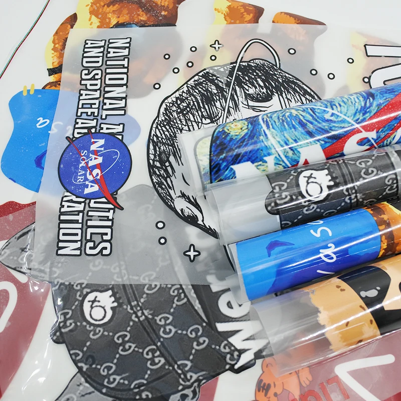 Full Color Transfer Die Cut Stickers Plastisol Heat Transfer Custom ...