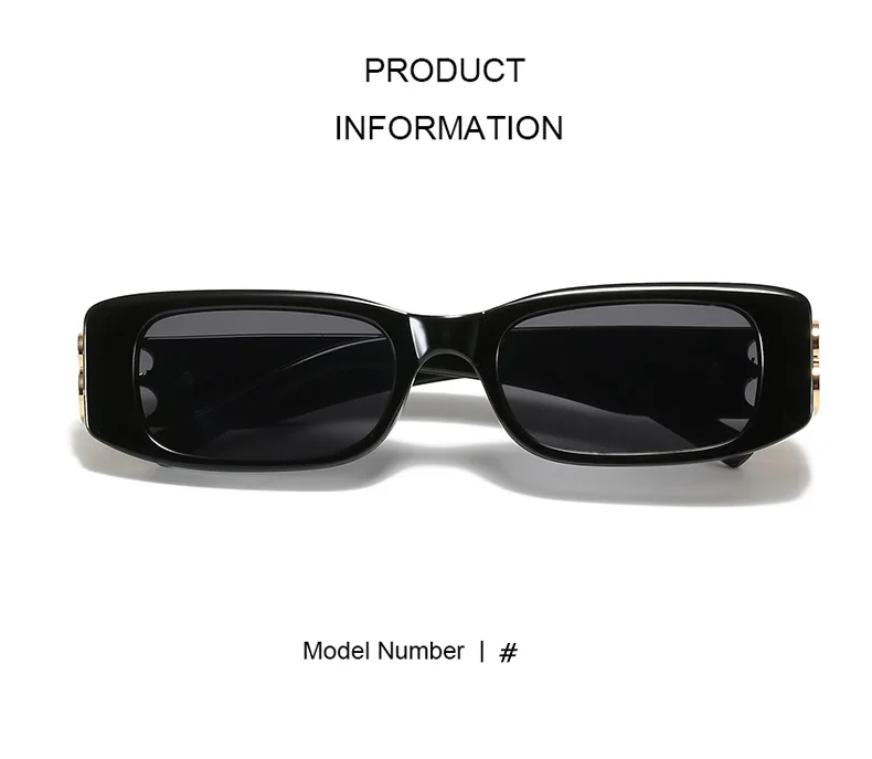 Mejores 8189 Small Rectangle Frame Fashion Sunglasses New 2021 Plastic ...