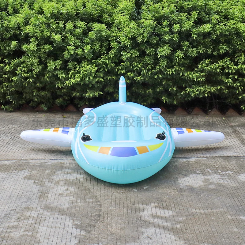 Large Inflatable Plane Shape Pool Float Lounger, Blow up Floating Raft ...