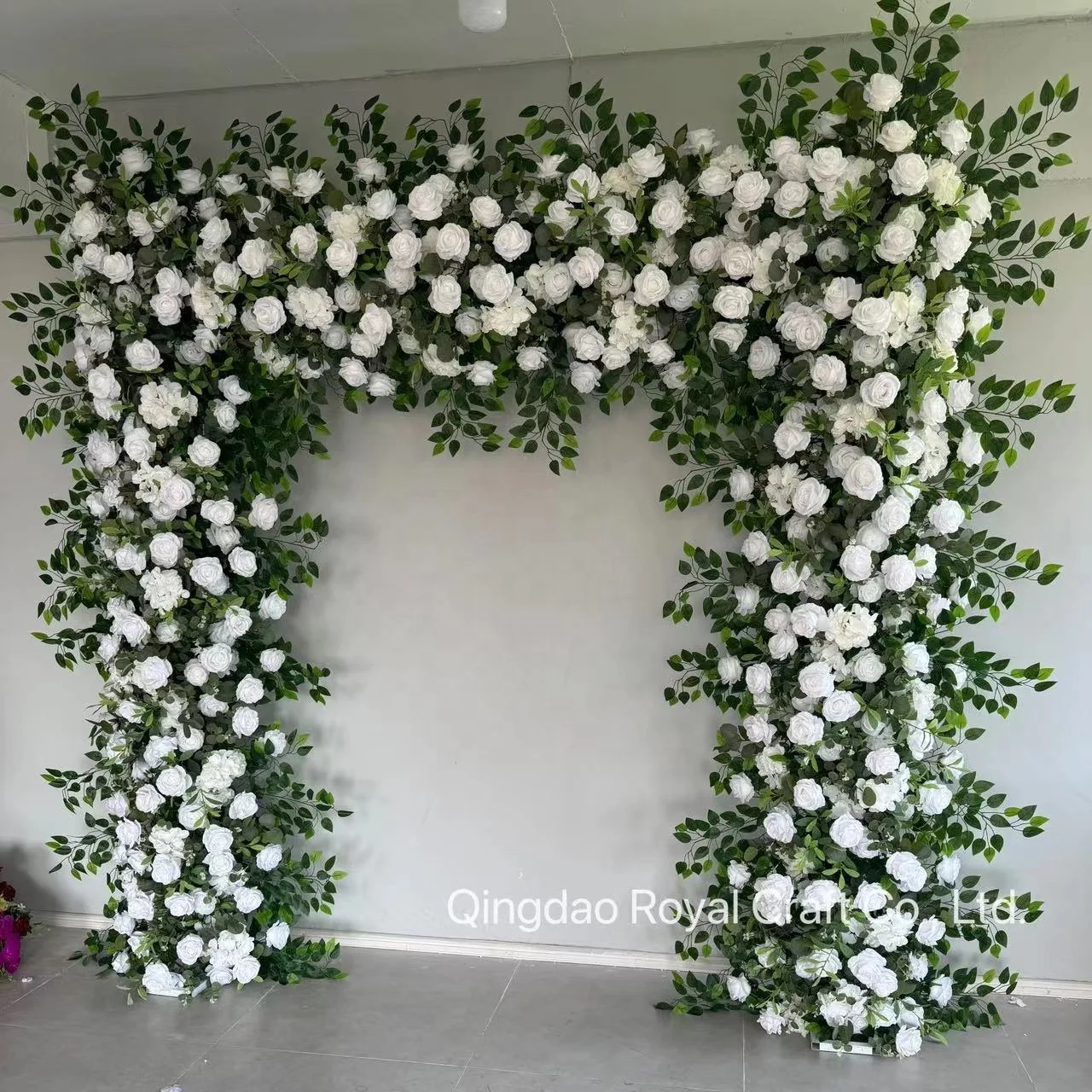 Customized Artificial Heart Flower Arch in Red & White for Romantic ...