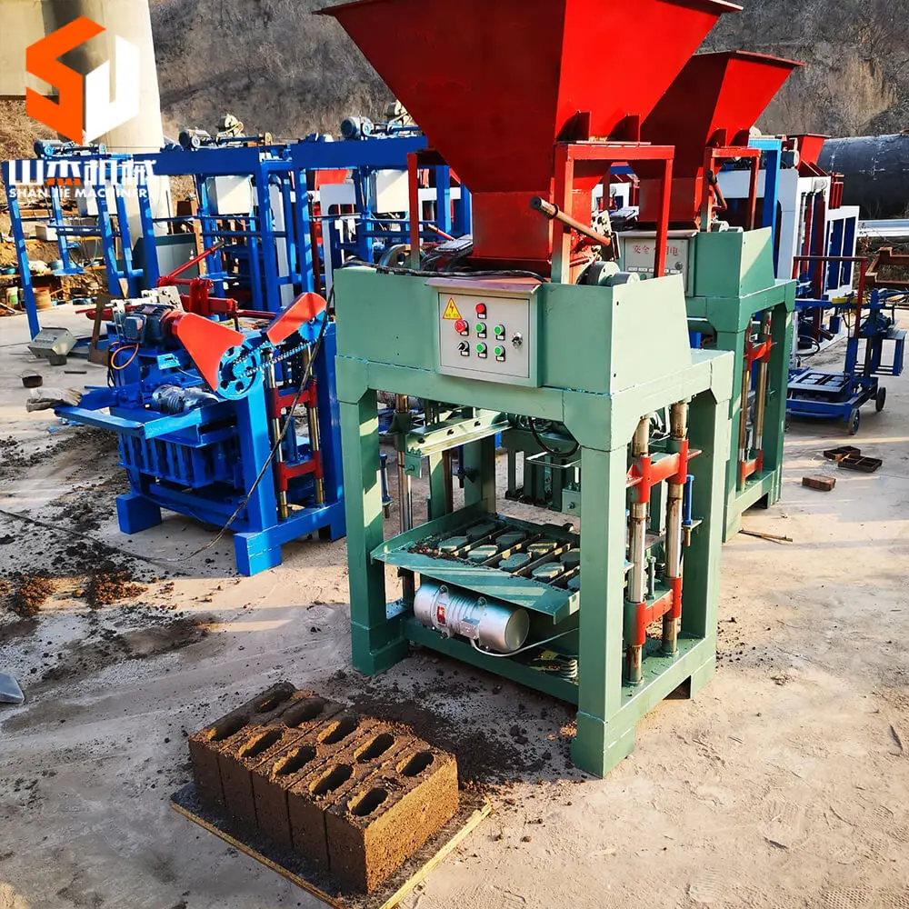 In Stock Automatic Electric Concrete Cement Hollow Interlocking Brick ...