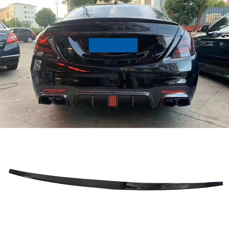 W222 Carbon Fiber Rear Spoiler For Mercedes Benz S63 S65 Amg Sedan 4 ...