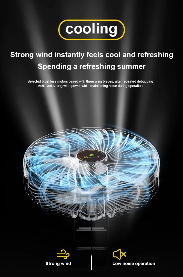 Kisonli F104 Desktop Rotation Fan - Portable & Efficient