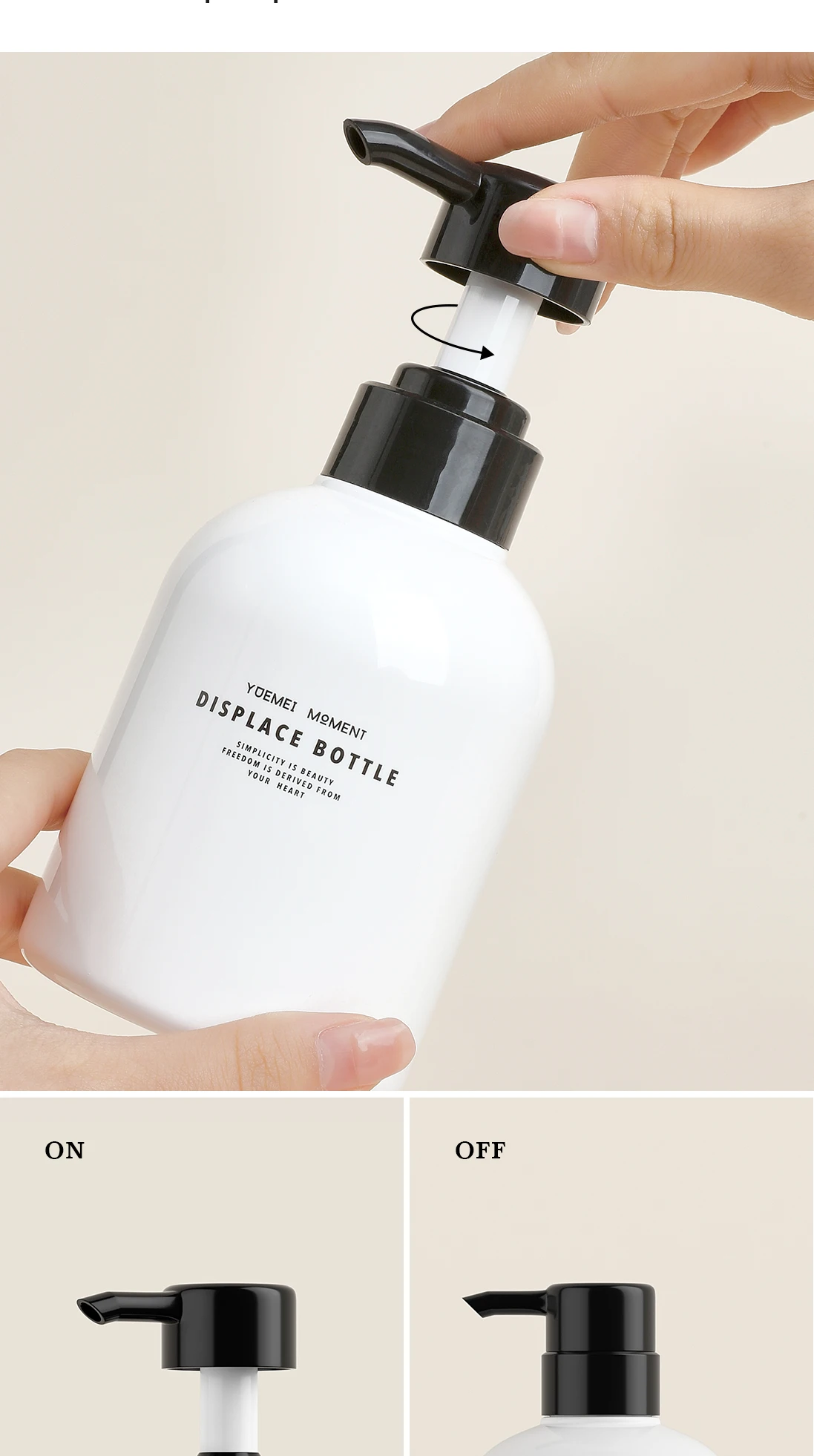 Luxury Customized Shampoo Bottle Packaging 300ml 500ml Black And White ...