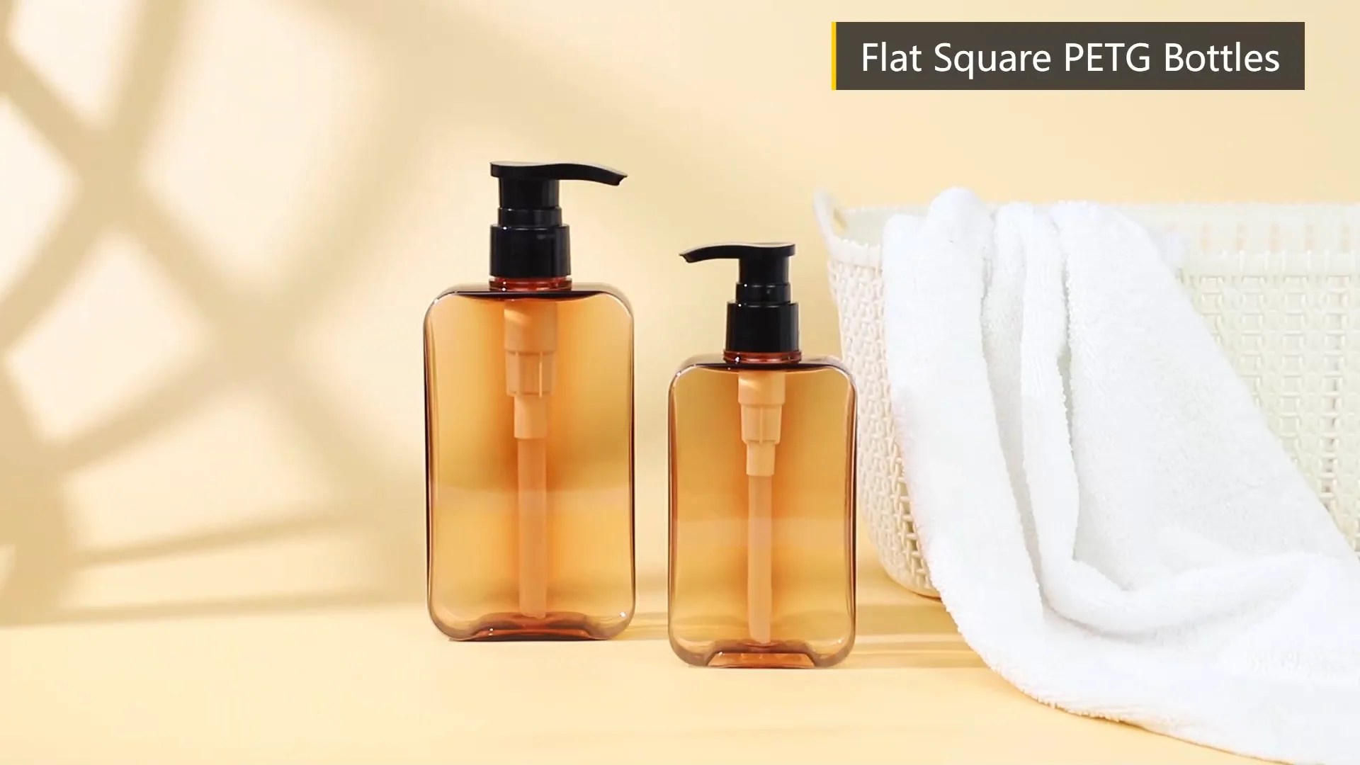 Custom Flat Square Shampoo Shower Gel Bottle Empty 200ml 300ml Luxury Black Lotion Bottle - Buy ...