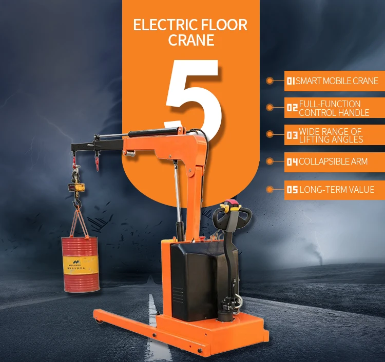 200kg 300kg 500kg 800kg 1000kg Hand Operation Mobile Mini Crane Portable Small Lift Floor Crane ...